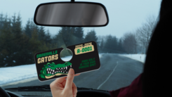 Large Mascot Horizontal Parking Permit Hang Tag for Schools
