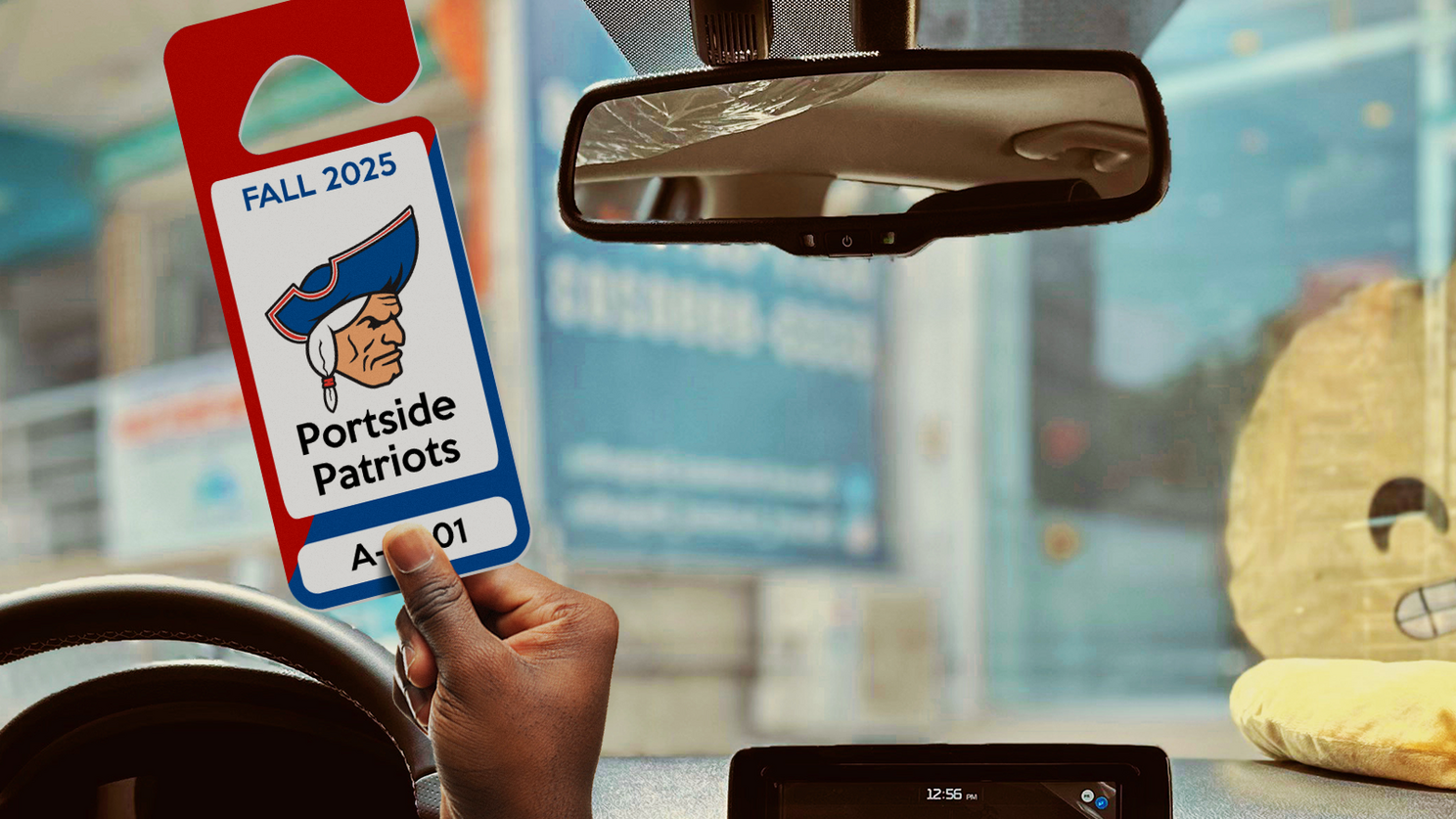 Large Rectangle Hang Tag Parking Permit