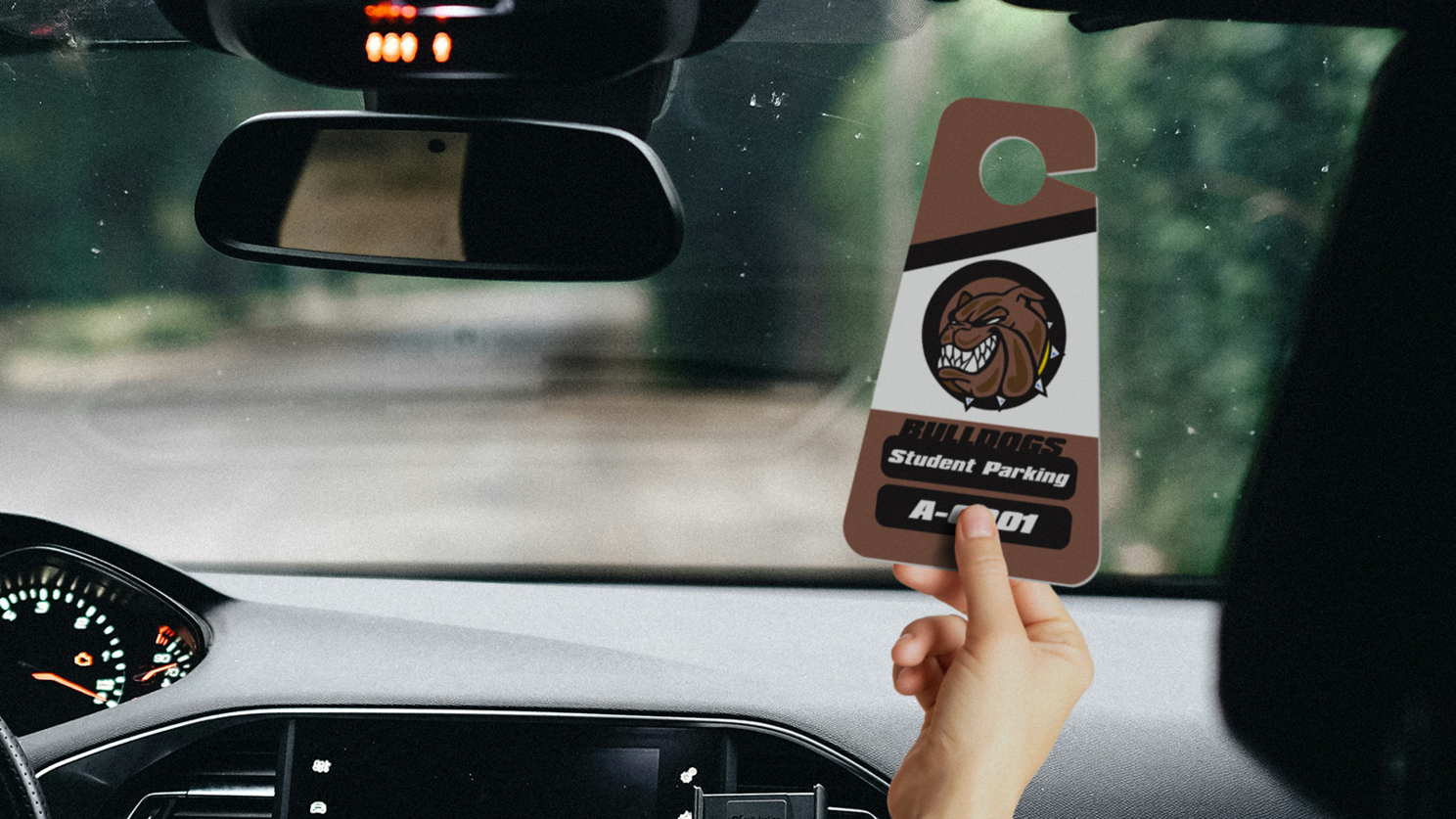 Triangle Hang Tag Parking Permit with Multiple Colors