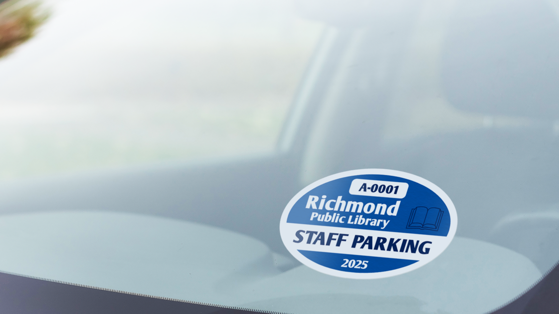 Oval Employee Parking Permit Sticker