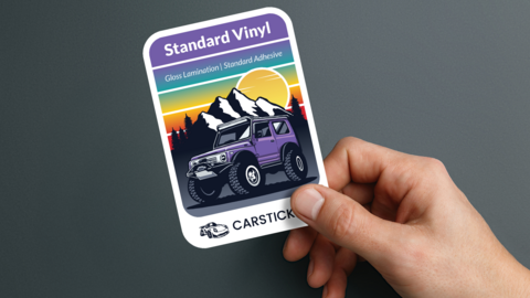 Sample Standard Vinyl Sticker with Gloss Lamination
