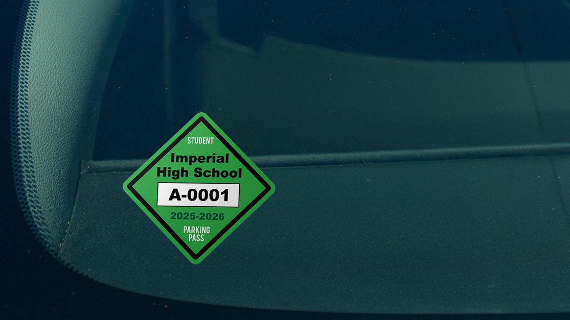 Customize This School Diamond Parking Permit