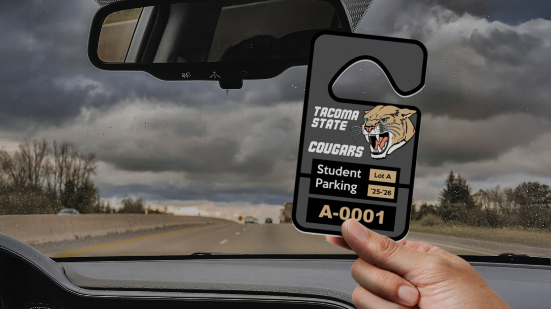 Design School Parking Hang Tags with Split Colors