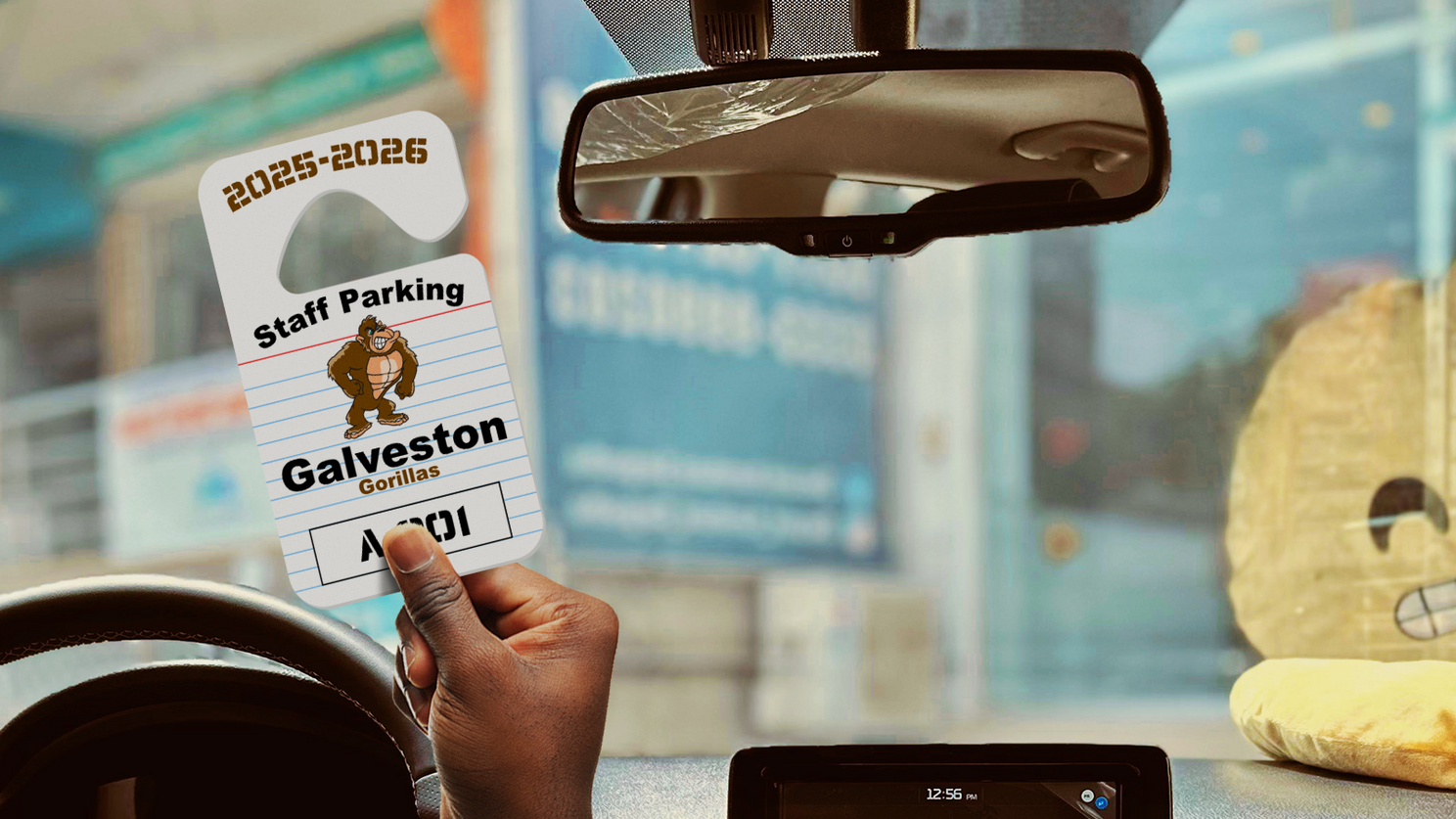 Custom Hanging Parking Permit for Car Mirror | Car Stickers