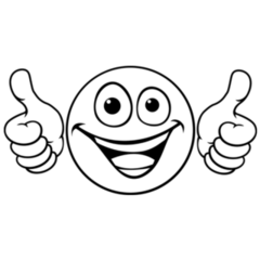 A Cartoon Emoji Icon Thumbs Up Sticker