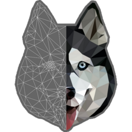 Abstract Husky Sticker