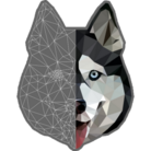 Abstract Husky Sticker