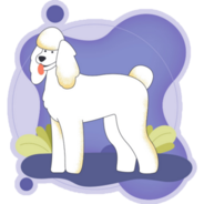 Abstract Poodle Sticker