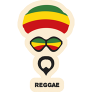 Abstract Rastaman Reggae Icon Sticker
