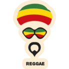 Abstract Rastaman Reggae Icon Sticker