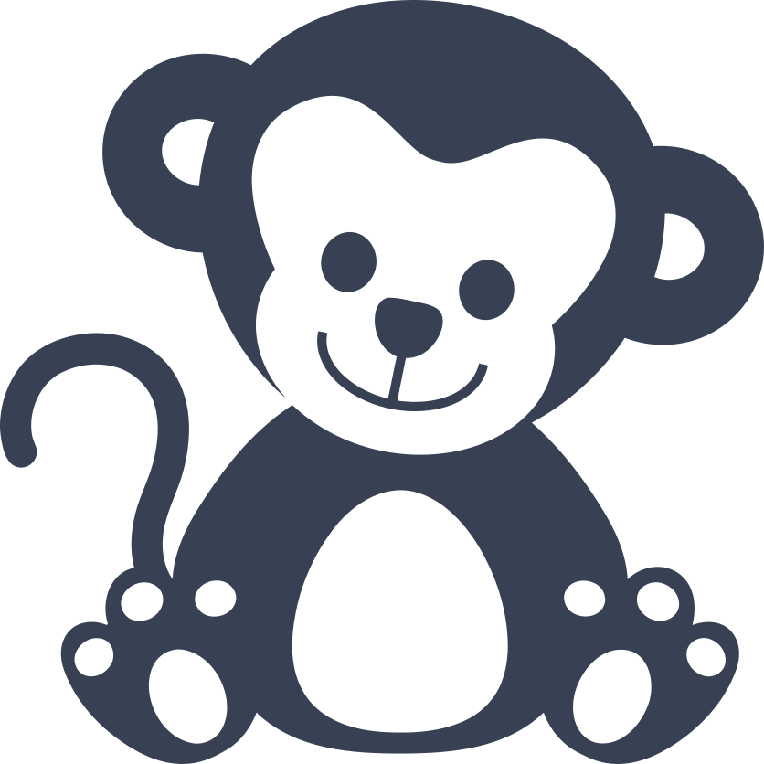 Adorable Baby Monkey Sticker - Fast Shipping & No Minimums