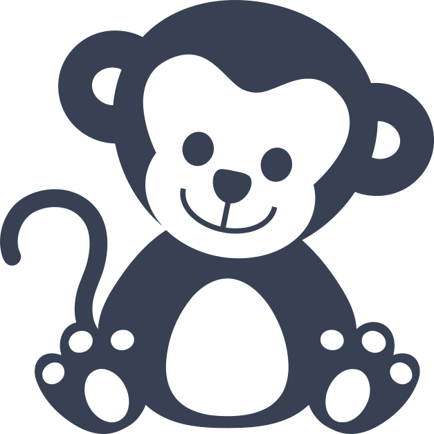 Adorable Baby Monkey Sticker - Fast Shipping & No Minimums