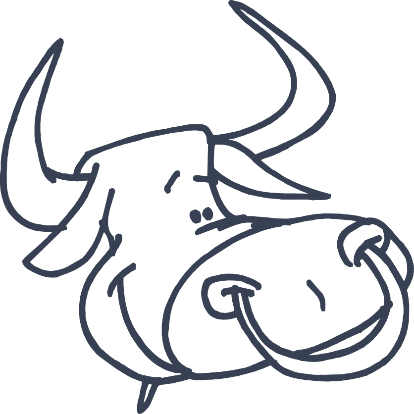 Adorable Bull Head Sticker - Fast Shipping & No Minimums
