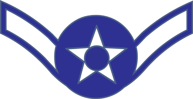 Air Force Rank E-2 Airman Sticker