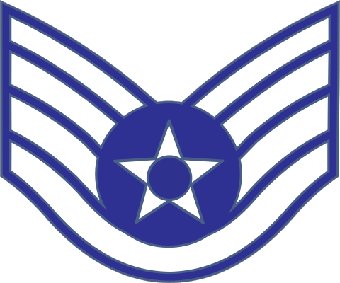Air Force Rank E-5 Staff Sergeant Sticker - 50+ Color Options!