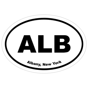 Albany, New York Oval Stickers