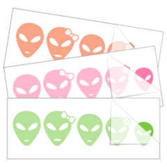 Alien Family Stickers and Decals