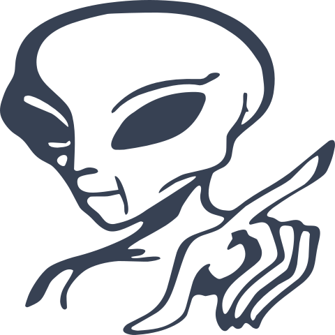 Alien Pointing Sticker - 50+ Colors!