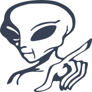 Alien Pointing Sticker - 50+ Colors!