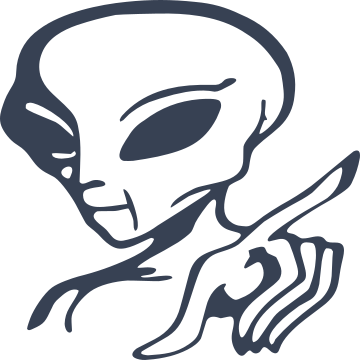 Alien Pointing Sticker - 50+ Colors!