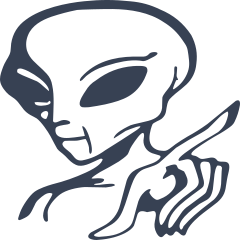 Alien Pointing Sticker - 50+ Colors!