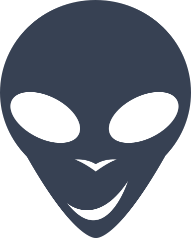 Alien Smirking Sticker Shipped Fast & Free!