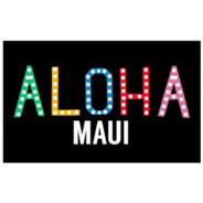 Aloha Maui Hawaii Colorful Lettering Sticker
