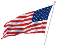 American Flag Waving Sticker