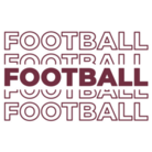 American Football Multiple Lettering Sticker