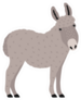 Amusing Grey Donkey Sticker