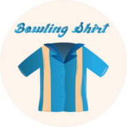 An Isolated Bowling Shirt Sticker