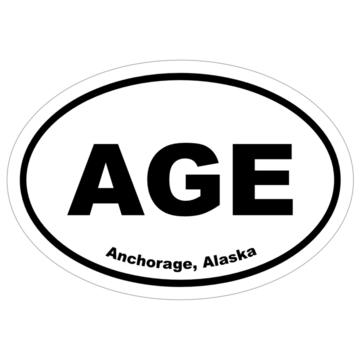 Anchorage, Alaska Oval Stickers