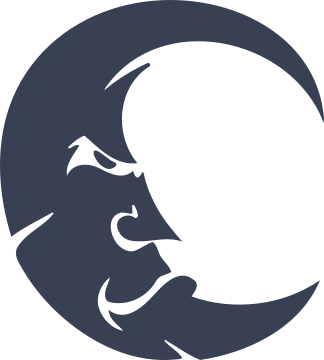 Angry Moon Sticker - 50+ Colors!