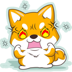 Angry Shiba Inu Sticker