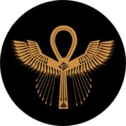 Ankh Key Of Life With Pharaonic Wings Sticker