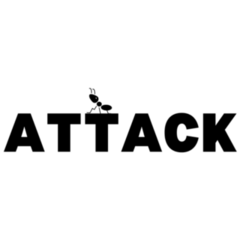 Ant Attack Lettering Sticker