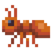 Ant Pixel Art Icon Sticker
