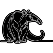 Anteater Detailed Black Sticker
