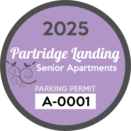 Custom Circle Parking Permit Decals | Car Stickers