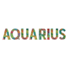 Aquarius Lettering Sticker