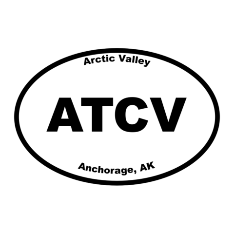 Arctic Valley Oval Sticker