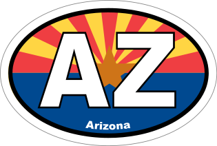 U.S. State Oval Car Stickers & Decals – State Flag Design Available