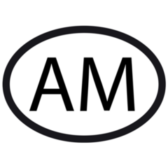 Armenia Country Code Sticker