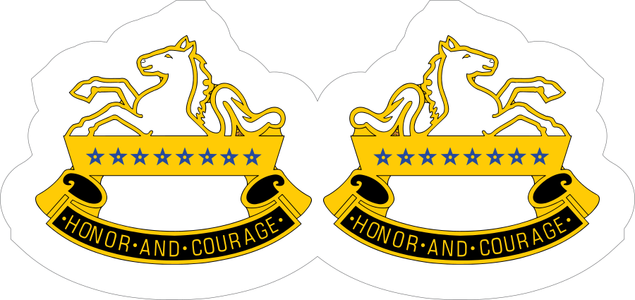 Army 8Th Cavalry Regiment Distinctive Unit Insignia Sticker