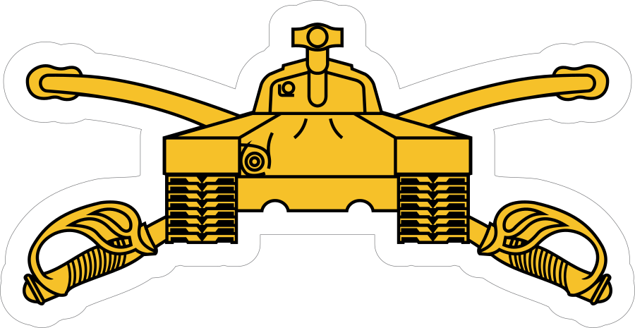 Army Armor Branch Emblem Sticker - Fast Shipping & No Minimums