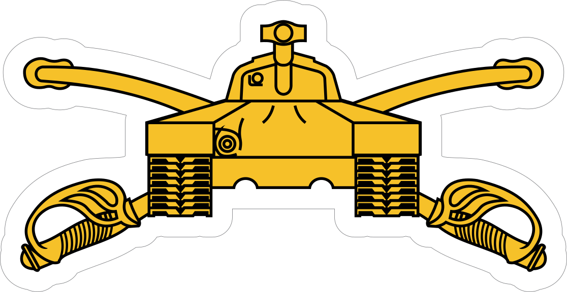 Army Armor Branch Emblem Sticker - Fast Shipping & No Minimums