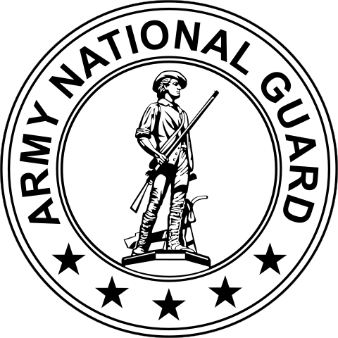 Army National Guard Seal Black And White Sticker Shipped Fast & Free!