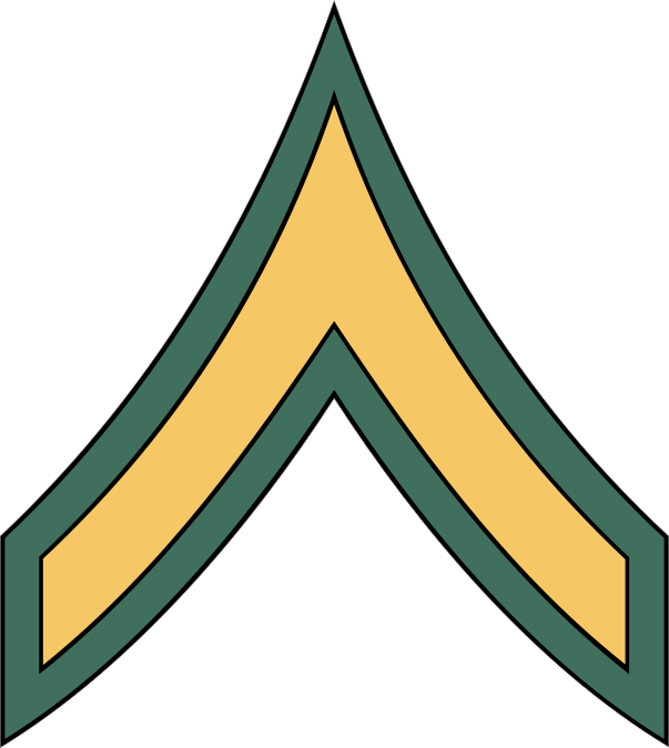 Army Rank E-2 Private Sticker