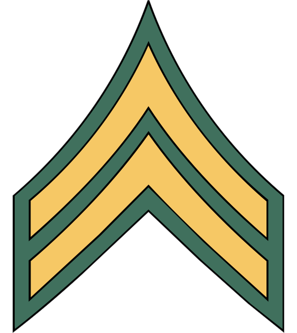 Army Rank E-4 Corporal Magnet