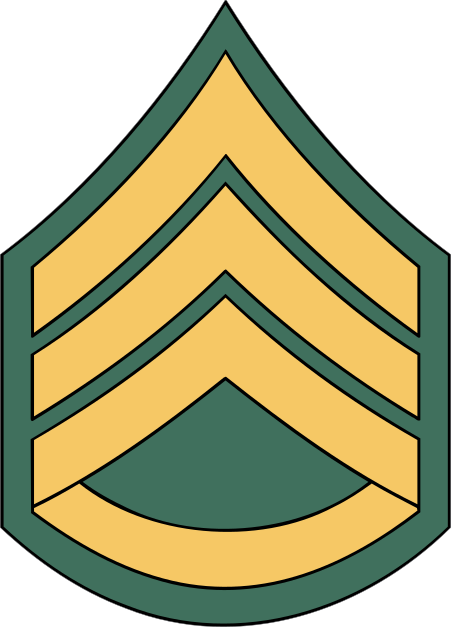Army Rank E-6 Staff Sergeant Sticker Shipped Fast & Free!